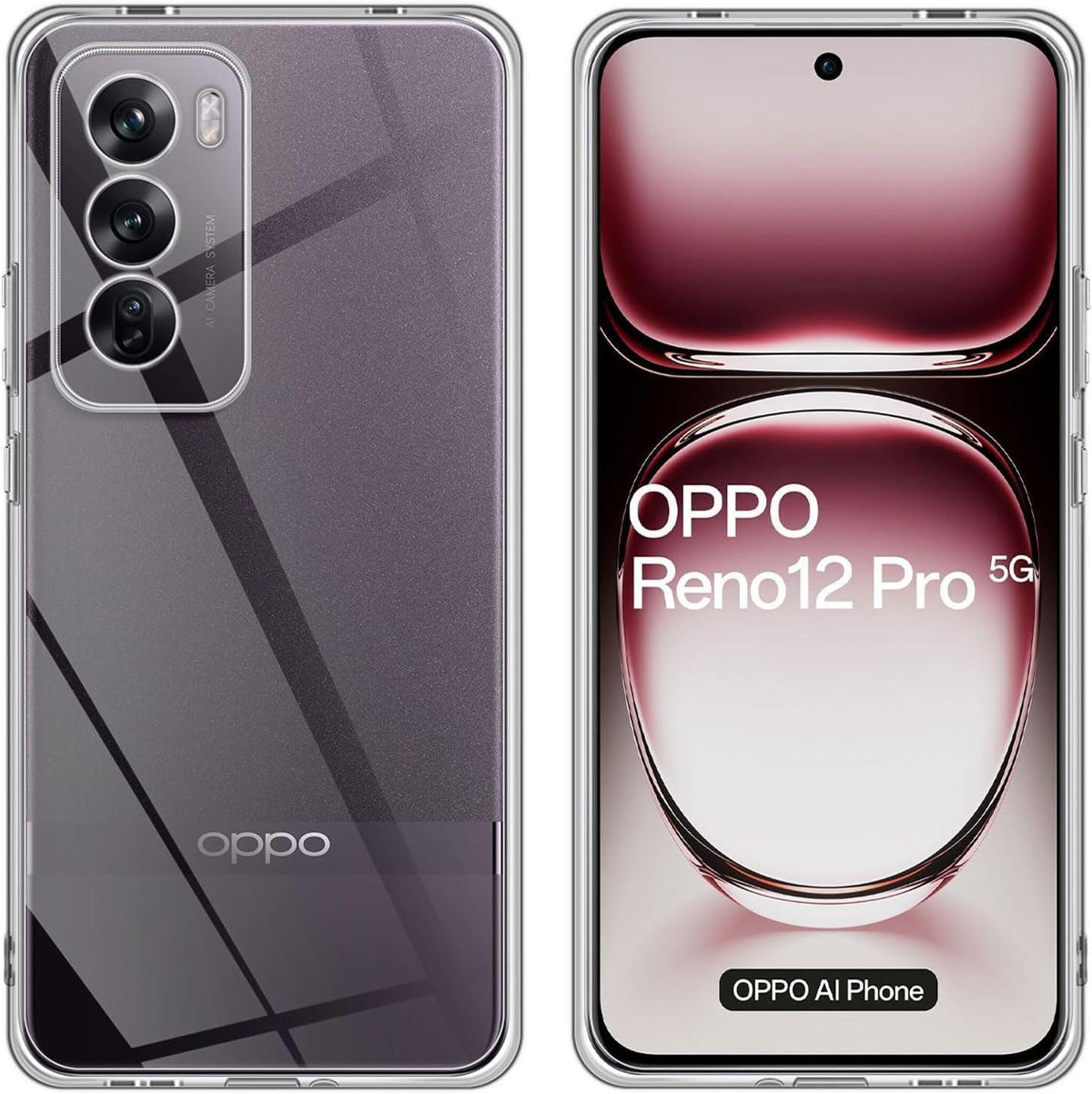 Oppo Reno 12 Pro Silicone Gel Ultra Slim Case Clear — Revive